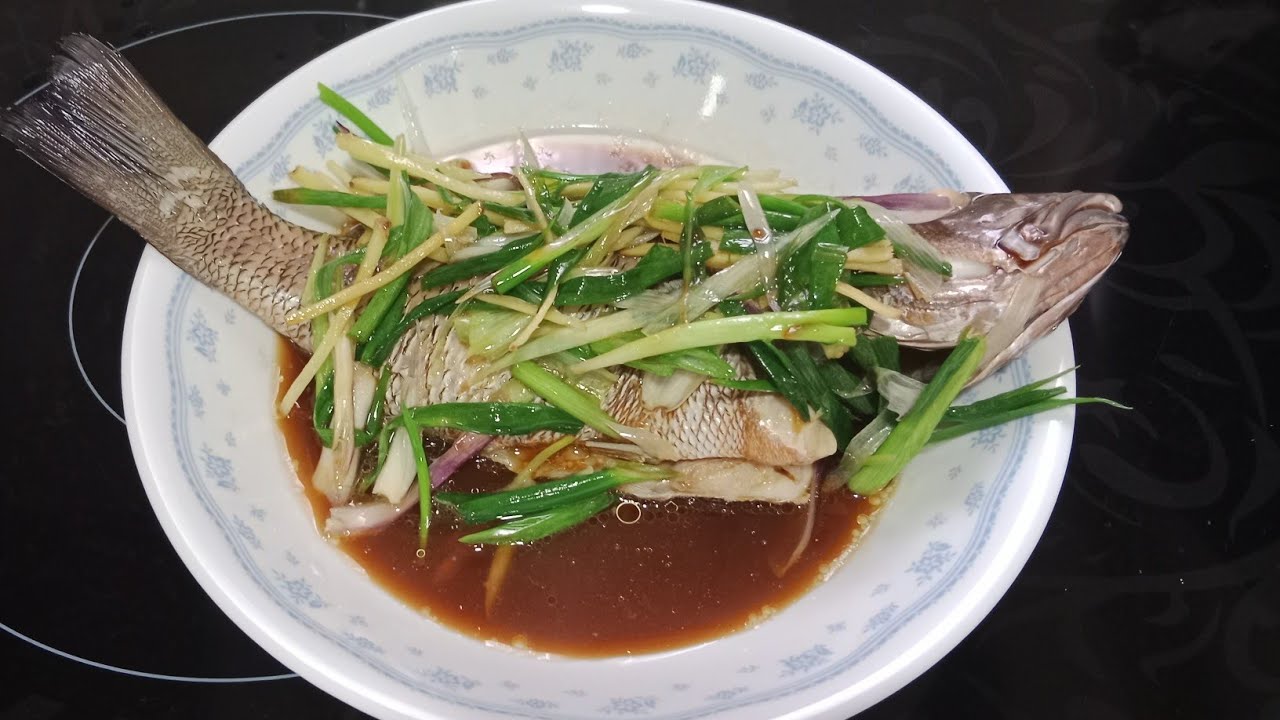 Steamed fish,with ginger and spring onion/Chinese style my own version ...