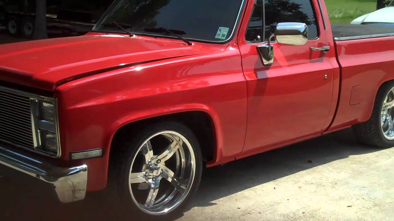 84 chevy c10, 502, a/c - YouTube