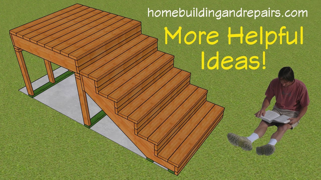 Exterior Wood Stairway Design Ideas And More For Deck Builders - YouTube