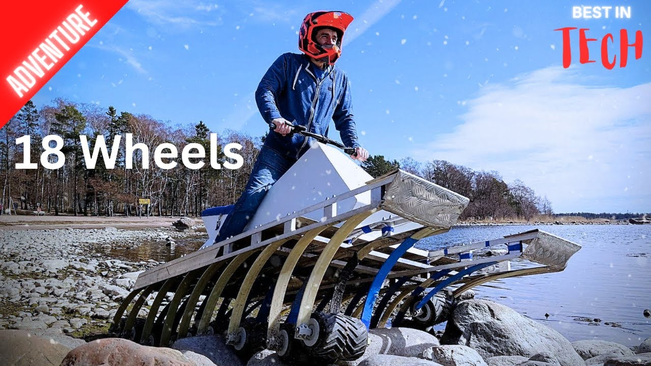 Electric 18-Wheel ATV & Hovercraft in Winter Wonderland - Finland - YouTube