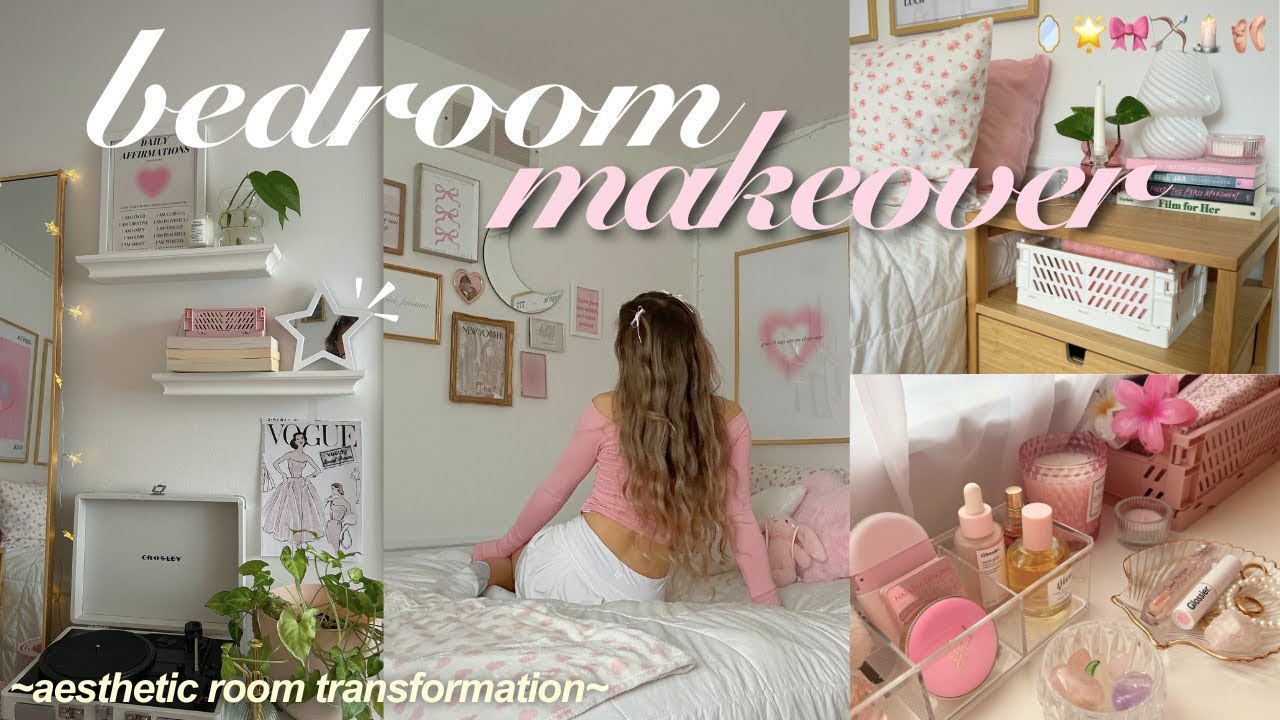 AESTHETIC ROOM MAKEOVER 🏹🪞🎀 pinterest-inspired room transformation ...