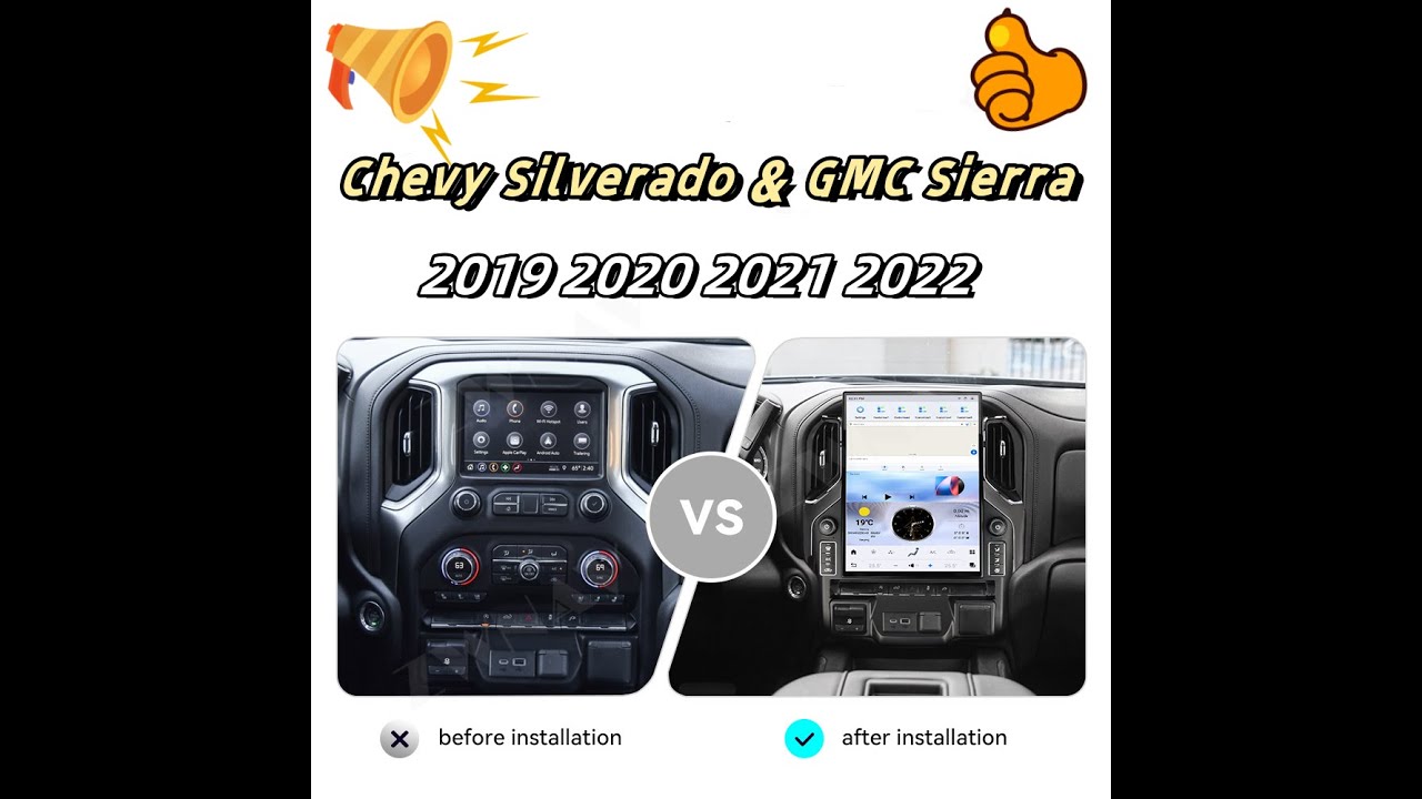 2022 2021 2020 2019 Chevy Silverado & GMC Sierra Car Radio Upgrade A ...