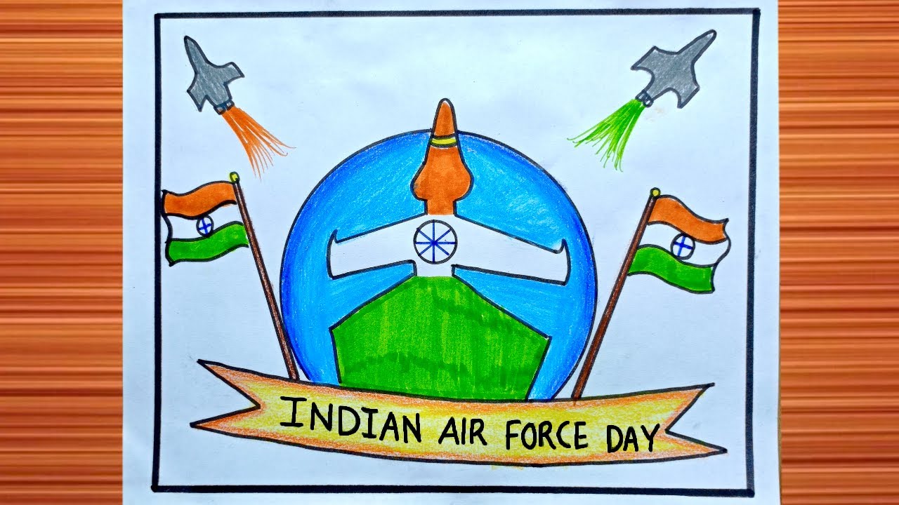 Indian Air Force Drawing / Indian Air Force Poster | AirForce Day ...