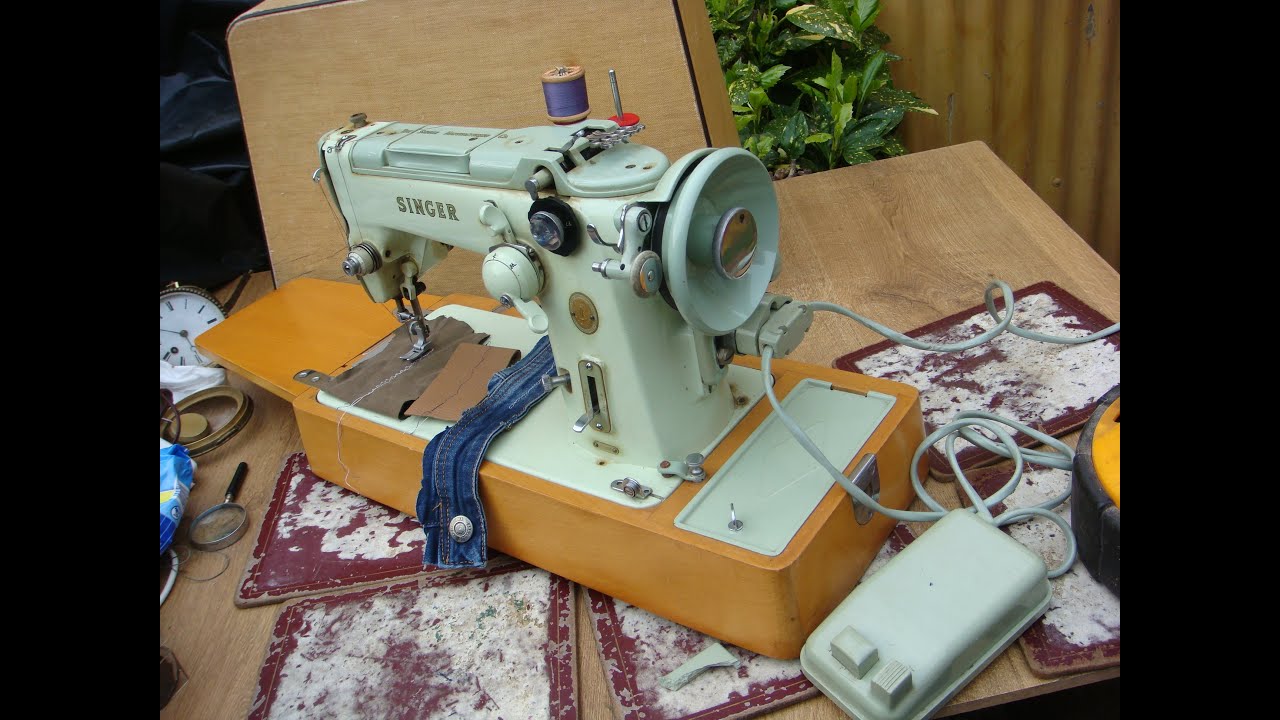Antique Vintage Old Electric Singer Sewing Machine Model 319K See Video ...