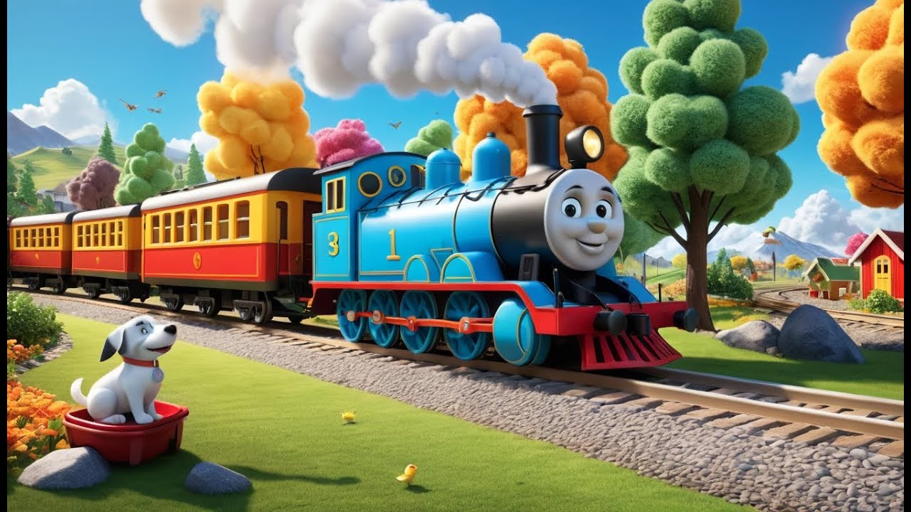 The Train on the Track Goes Choo Choo | Fun Train Ride Song for Kids ...