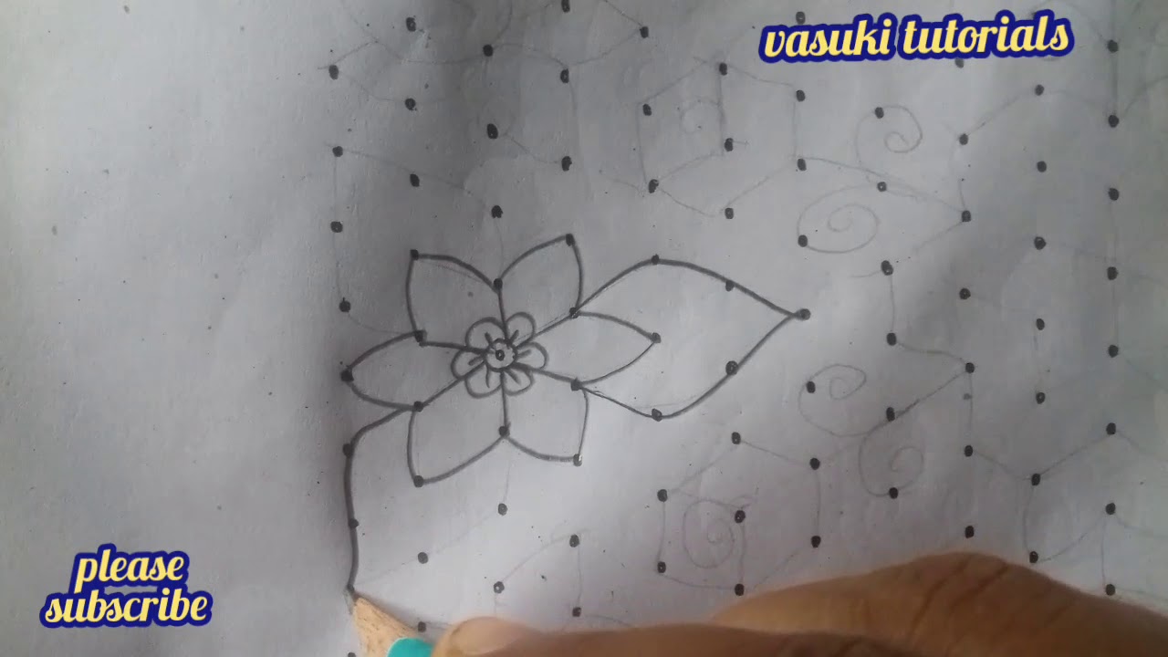simpl&easy padmam rangoli designs with 21×11dots||vaikunta ekadasi ...