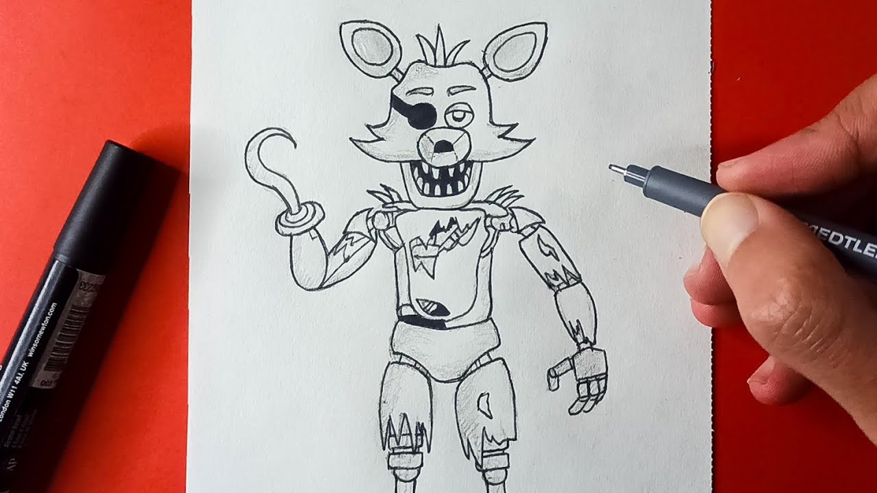 How to DRAW FOXY - Five Nights at Freddy's | How to DRAW FNAF ...