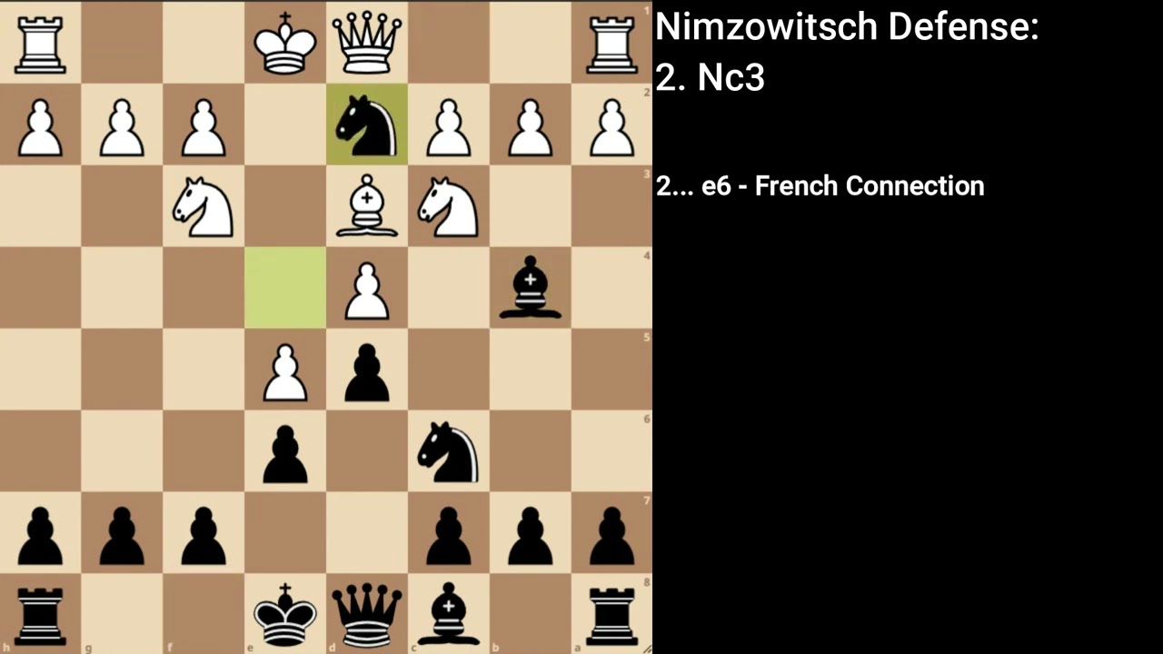 Nimzowitsch Defense: 2. Nc3 - YouTube
