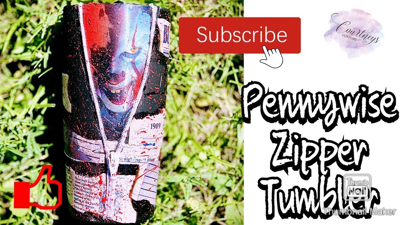 Pennywise Zipper Tumbler Tutorial! - YouTube