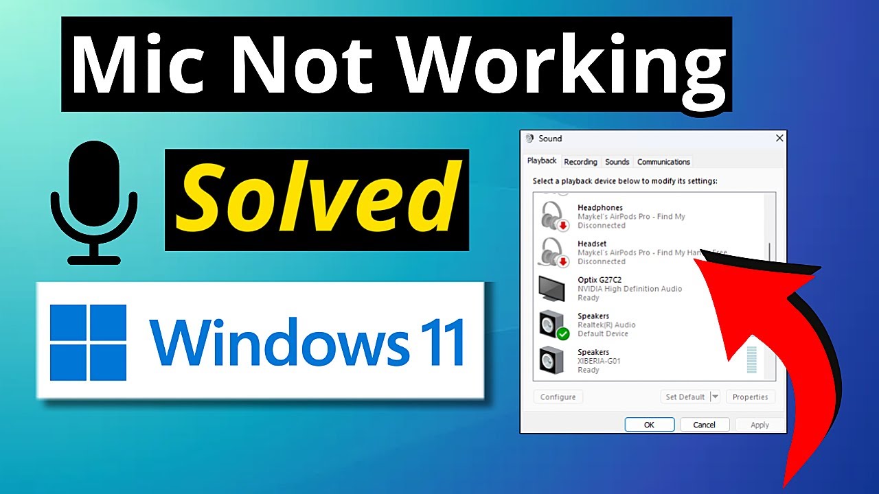 Fix Microphone Not Working on Windows 11 - YouTube
