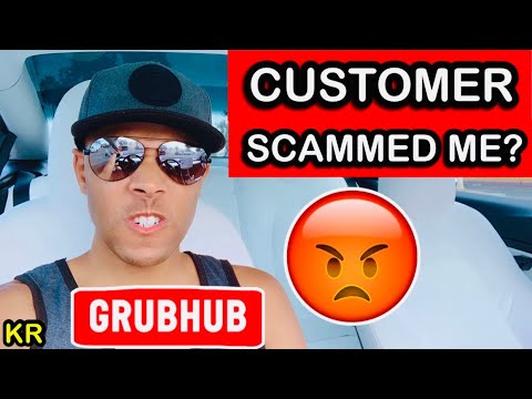 CUSTOMER TRIED TO SCAM ME? | GRUBHUB Delivery | Daily Earnings - YouTube