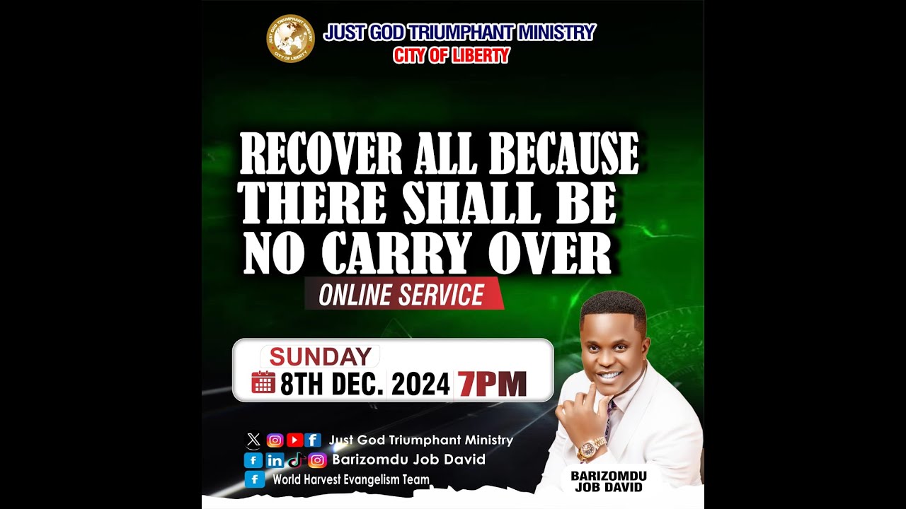 Recover All Because There Shall Be No Carry Over By Barizomdu Job David ...