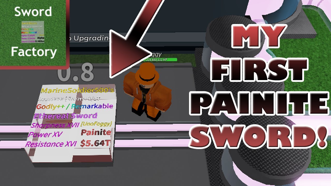 I GOT MY FIRST PAINITE SWORD - Roblox Sword Factory - YouTube