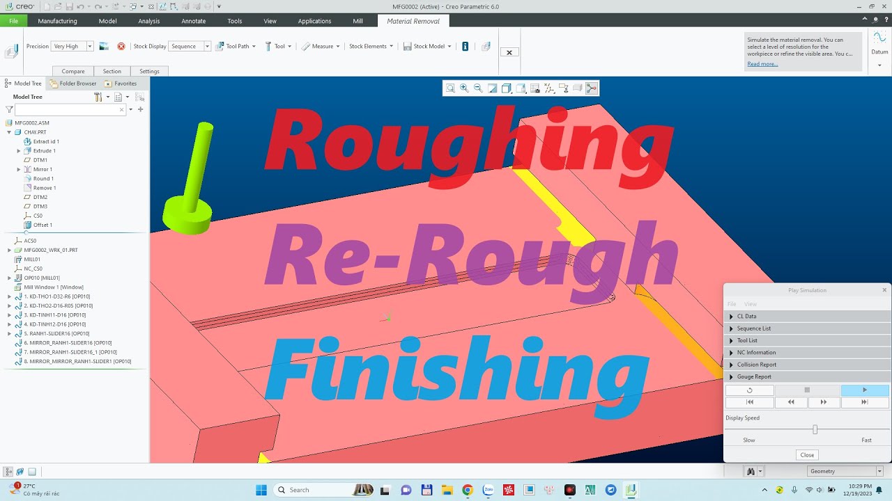 Hướng Dẫn Phay CNC |Lập Trình Nhanh với ComBo Lệnh Rough + Re-Rough ...