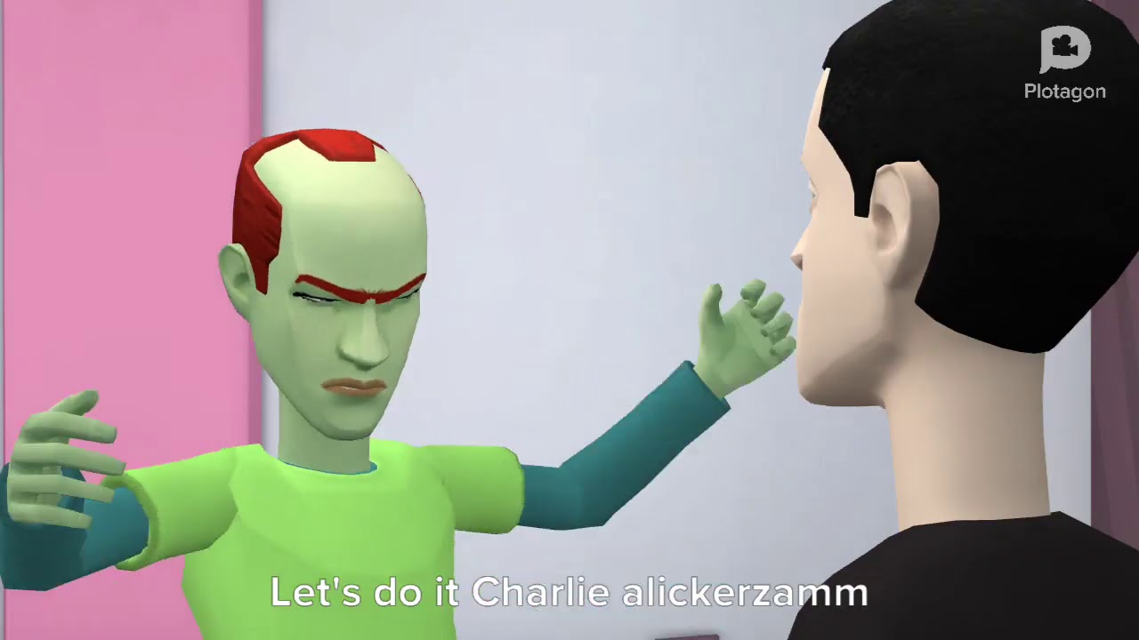 Plotagon Brobee and Charlie break the elevator and get grounded - YouTube