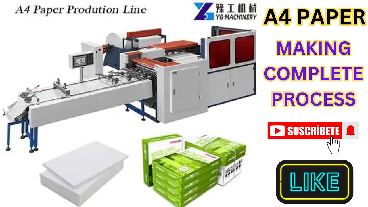 #Automatic #A4 paper production line---cutting, ream wrapping, box ...