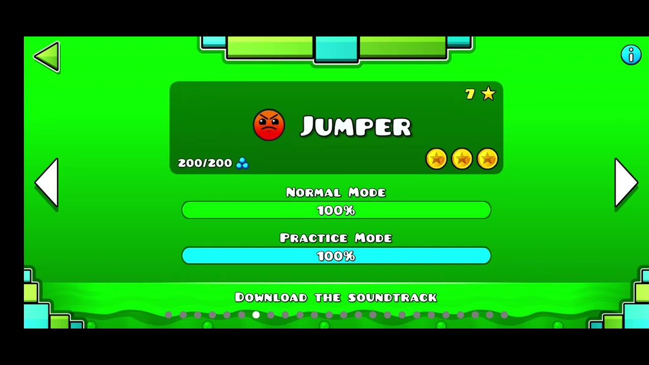 "JUMPER" COMPLETO 3 COINS RATE HARDER Geometry Dash - YouTube