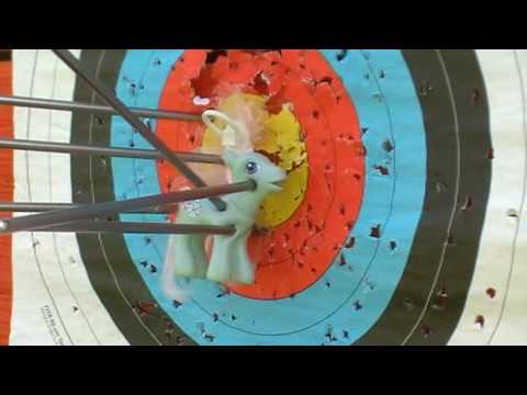 Shooting a My Little Pony with a Bow and Arrows - YouTube
