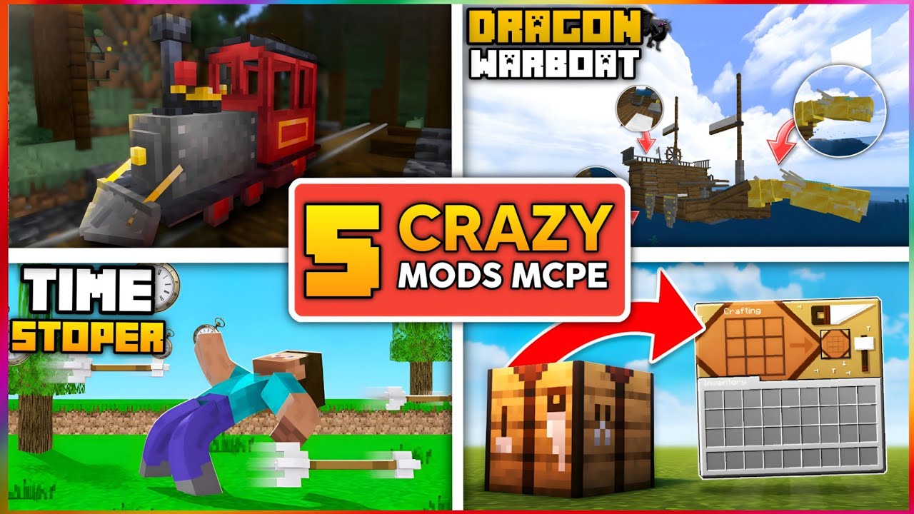 TOP 5 Crazy MINECRAFT MODS Best Mods For MCPE 1.19 + That Will Blow ...