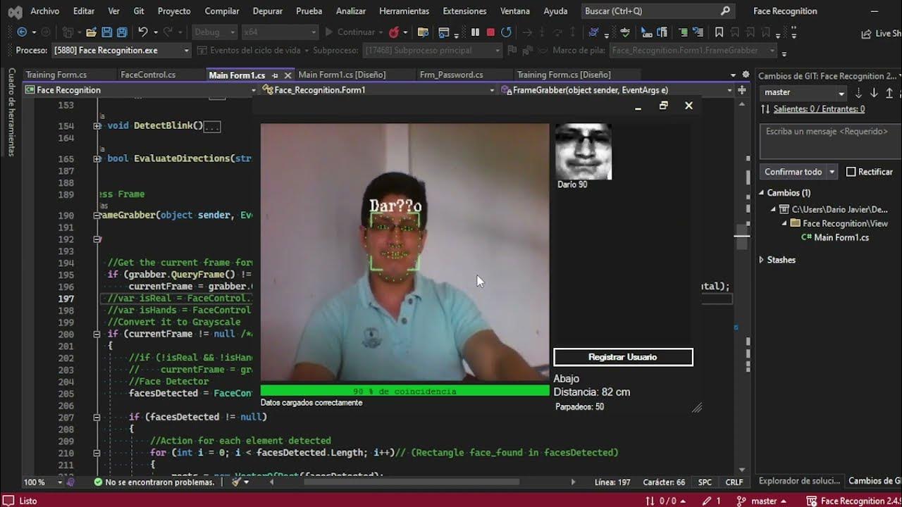 Sistema de reconocimiento facial 3D liveness MFA C# Free - YouTube