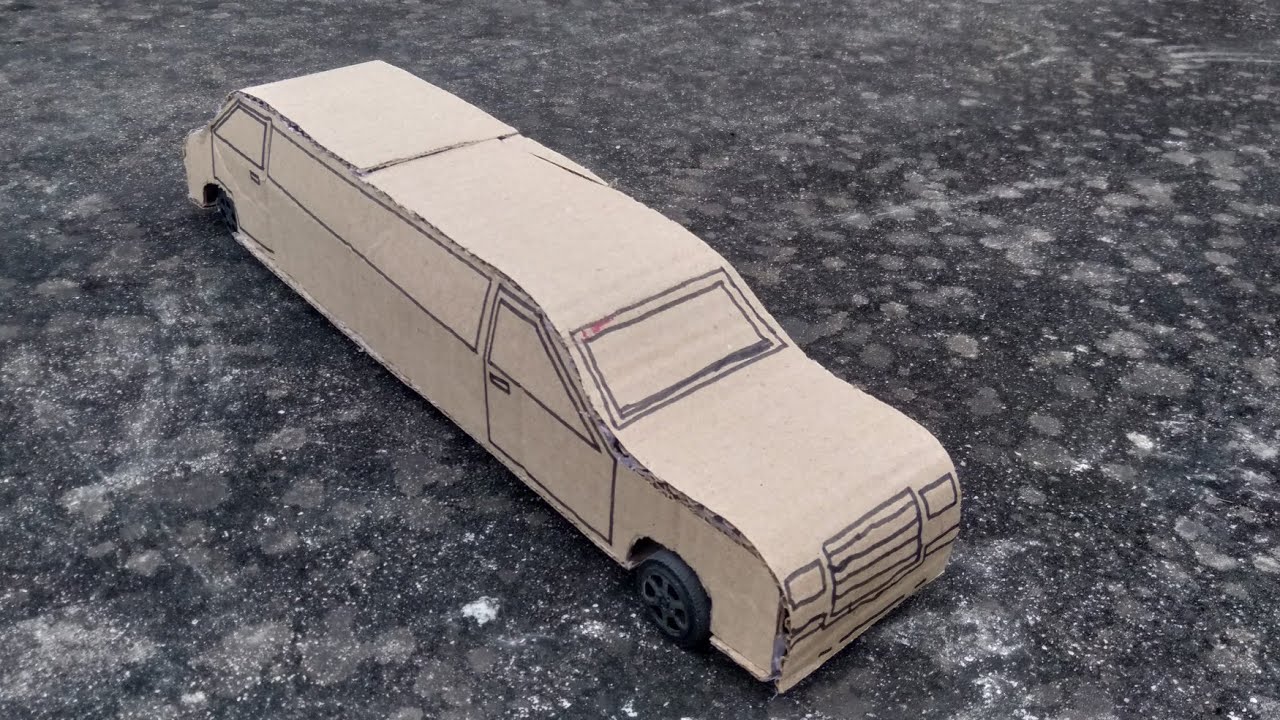 How to make a Limousine Car from cardboard - YouTube