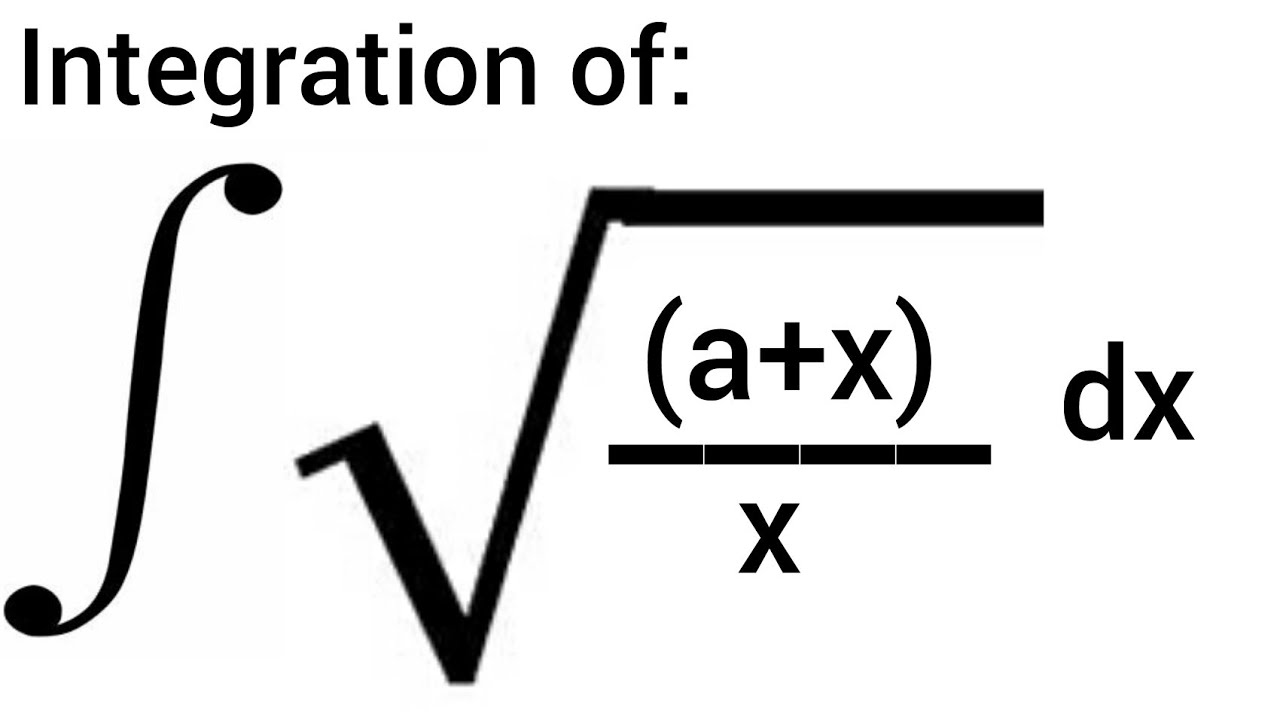 Integration of a+x/x dx - YouTube