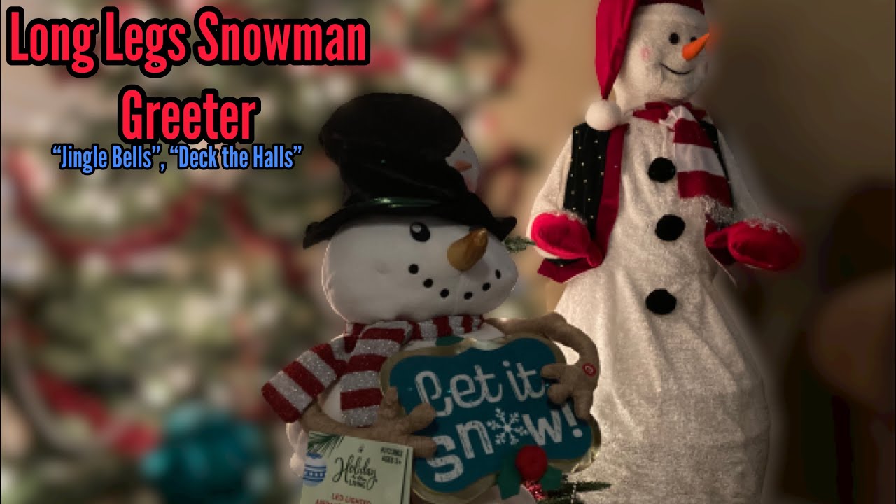 Gemmy 2021 ~ Long Legs Snowman Greeter - YouTube