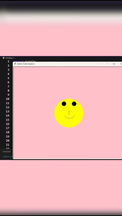 Emoji draw using python ||#coding #python #pythonprogramming #shortsfeed #shortvideo #shorts ...
