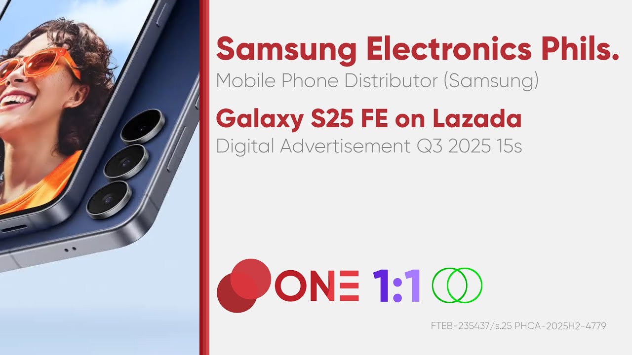 Samsung Galaxy S25 FE on Lazada Digital Ad Q3 2025 15s (Philippines) [1:1/ST] - YouTube