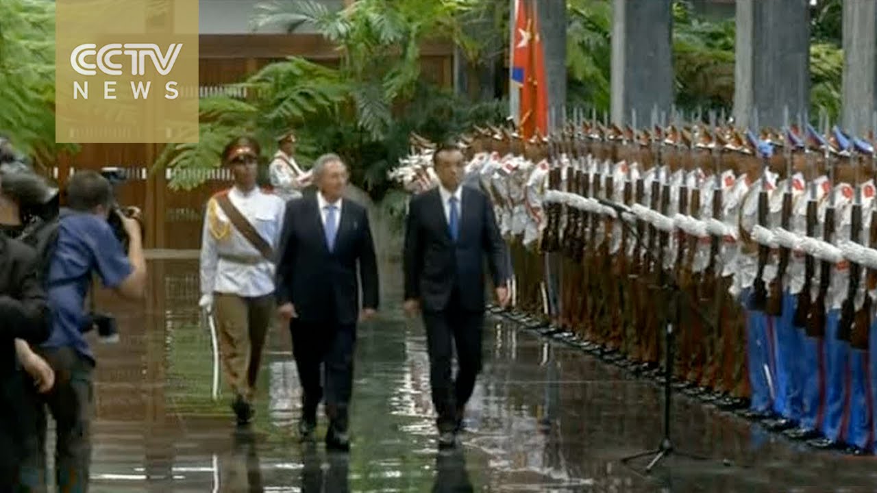 Chinese Premier Li Keqiang meets Raul Castro in Havana - YouTube