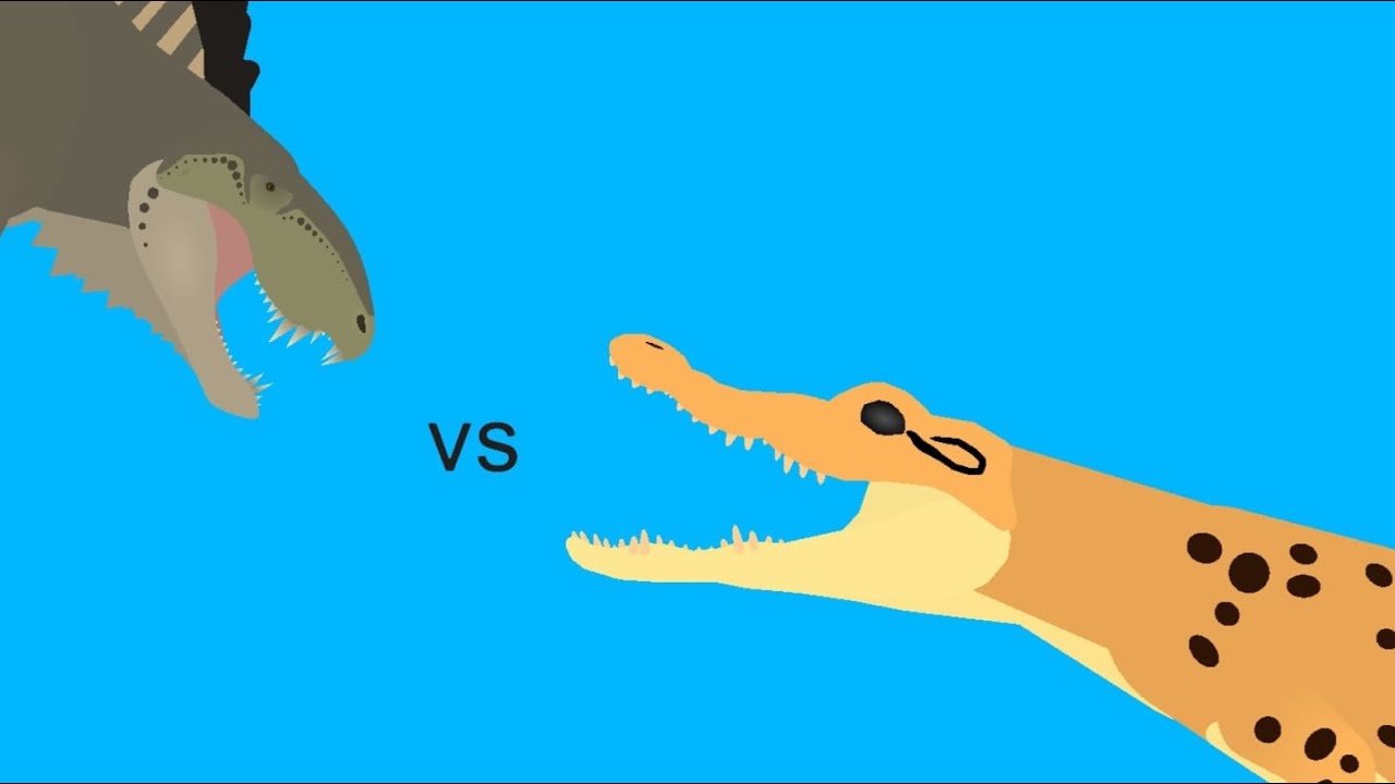 saltwater crocodile vs dimetrodon - YouTube