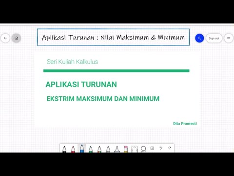 KALKULUS | APLIKASI TURUNAN : NILAI MAKSIMUM DAN MINIMUM FUNGSI