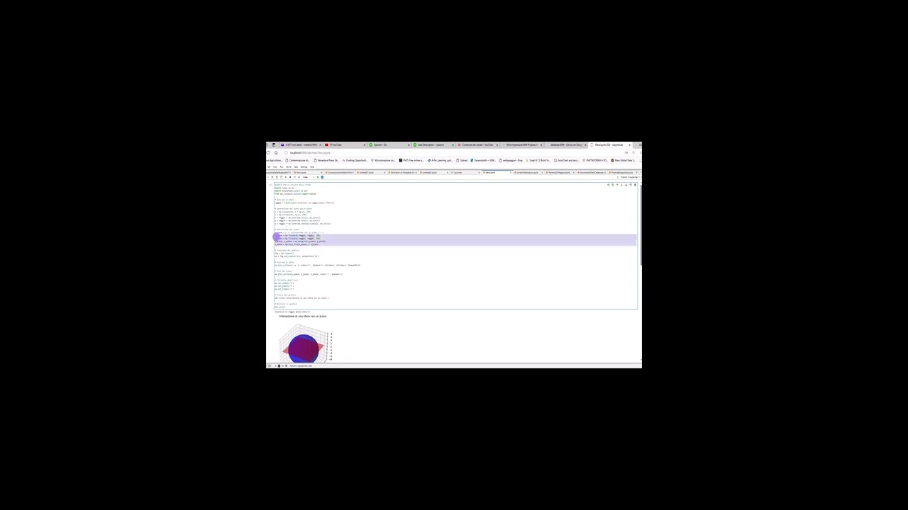 Python Sfera Intersezione Piano - YouTube