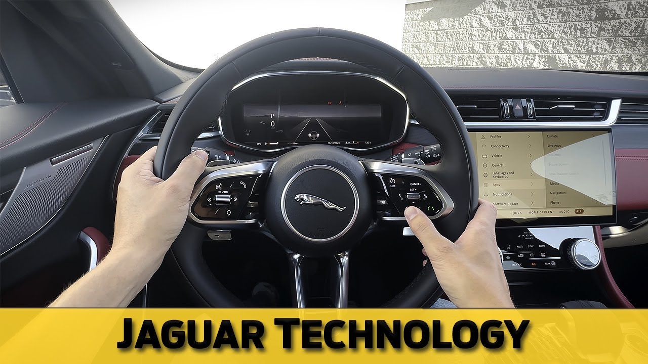 Jaguar F-Pace Steering Wheel and Cluster - YouTube