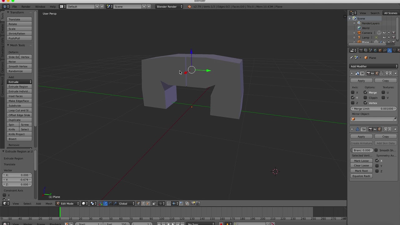 Making a stick figure in Blender: first steps - YouTube