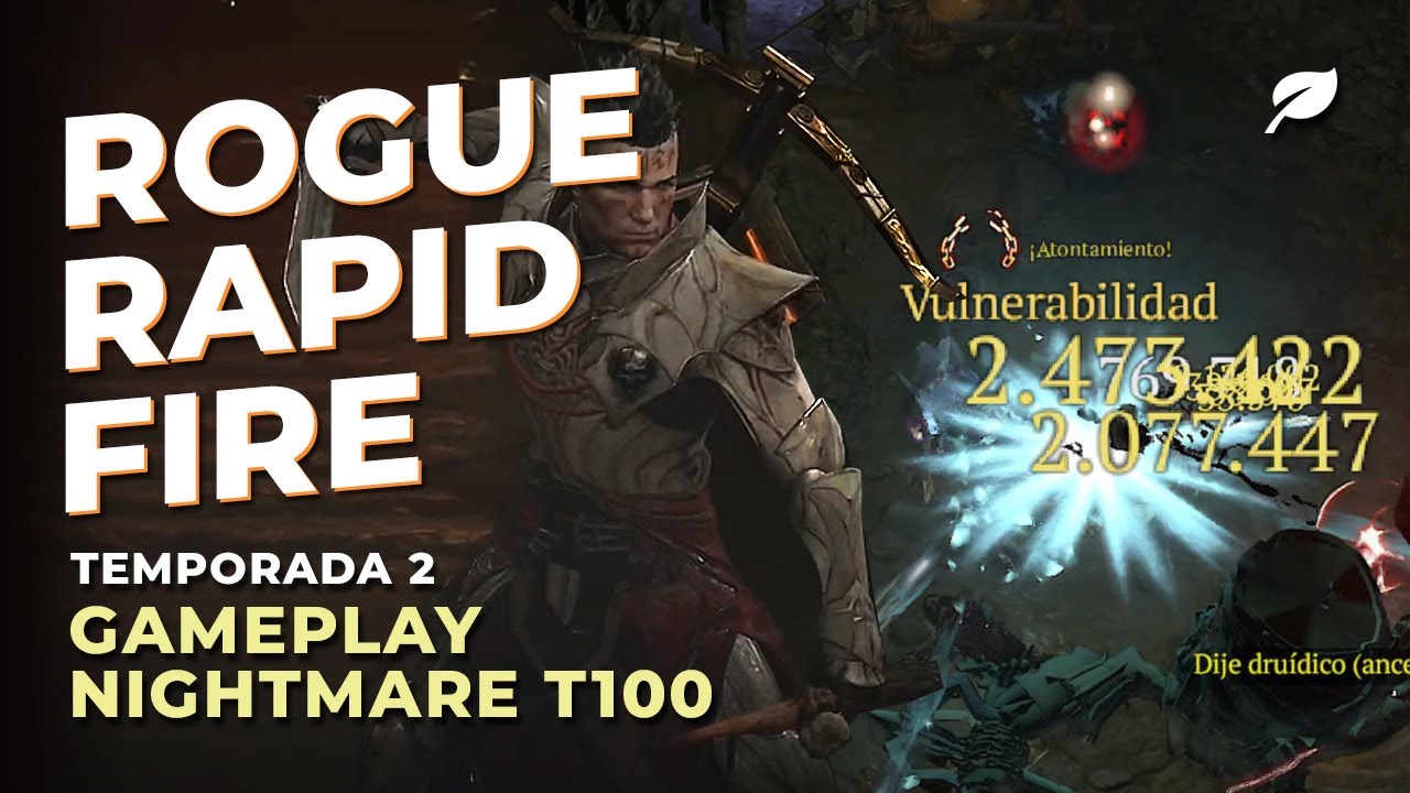 Rogue Rapid Fire Build (T100 Nightmare | 9 mins) - Diablo 4 en Español ...