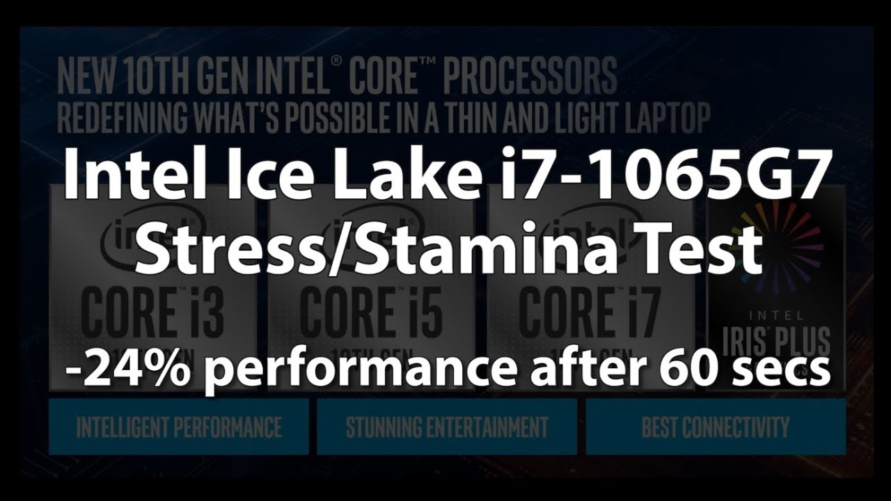 Intel Ice Lake i7-1065G7 Stress / Stamina Test - Looks bad - YouTube
