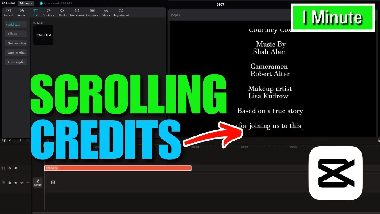 How To Make Scrolling Credits In CapCut | Professional credit title ...