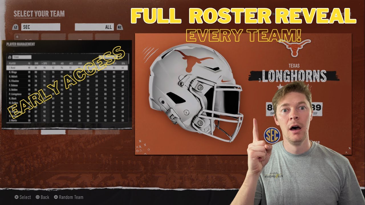 Full Roster Reveal for Every Team in College Football 25 - YouTube