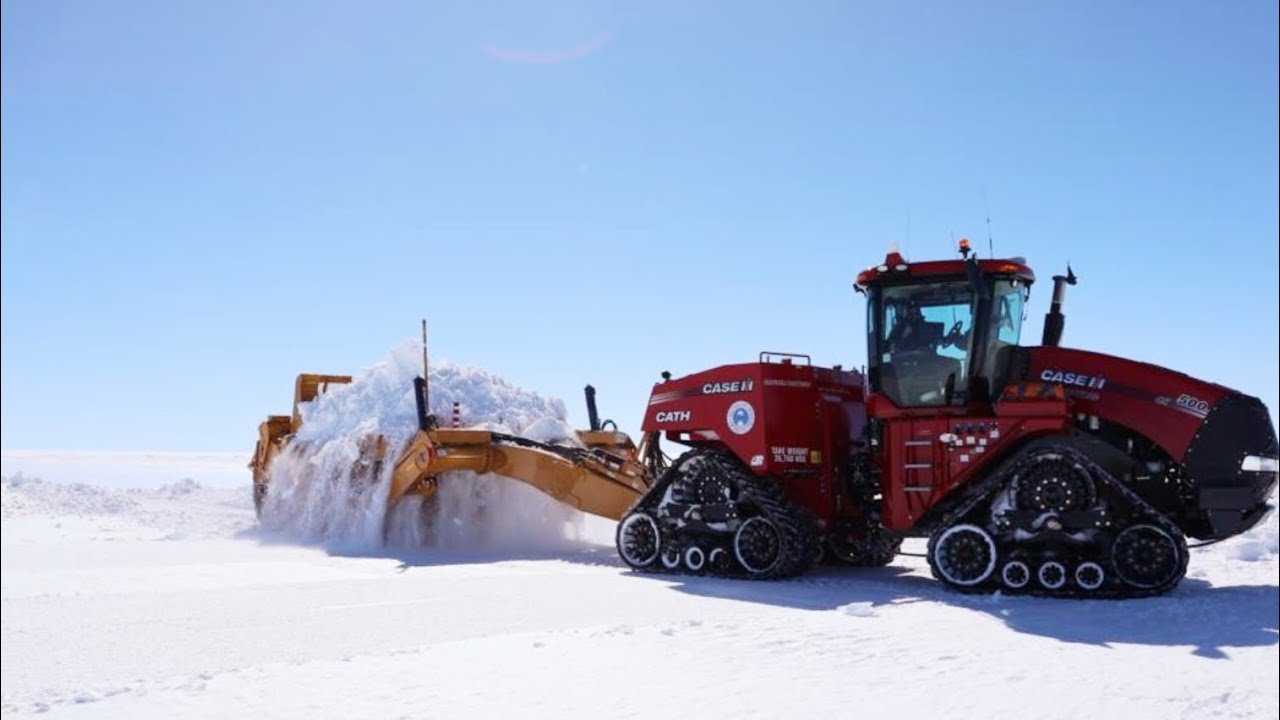 K-Tec Scrapers and Case Quadtrac's in Antarctica - YouTube