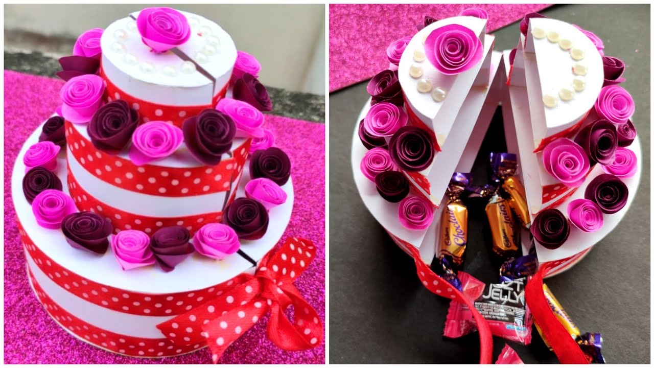 How to make Paper Cake | DIY Paper cake / Mini Paper cake tutorial ...