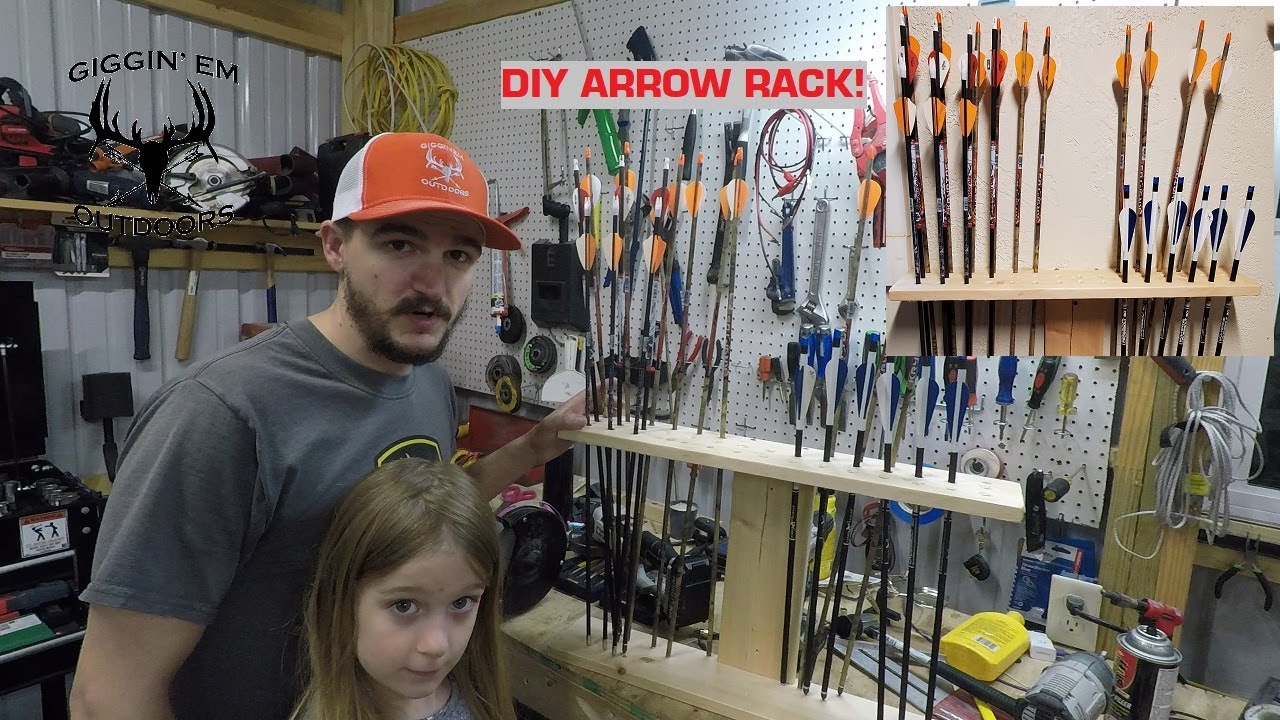 DIY arrow organizer | Arrow rack made from scrap wood! - YouTube