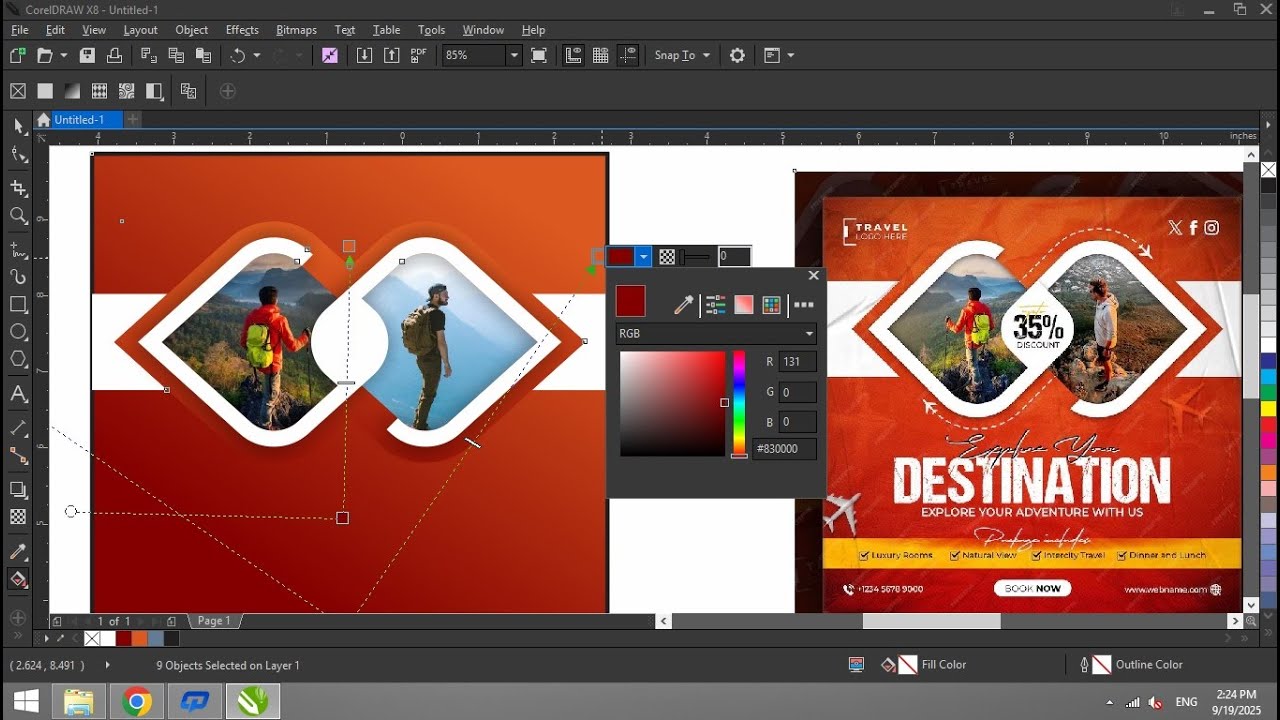 Most Creative & Satisfying Graphic Design for Beginners - Coreldraw ...
