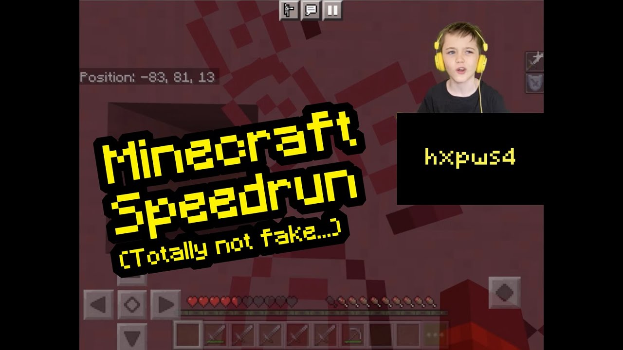 My totally definitely real Minecraft Speedrun Video... - YouTube