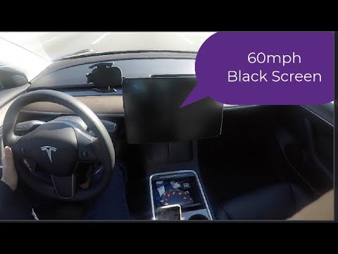 Tesla Model 3, 60mph Black Screen, What to do? - YouTube
