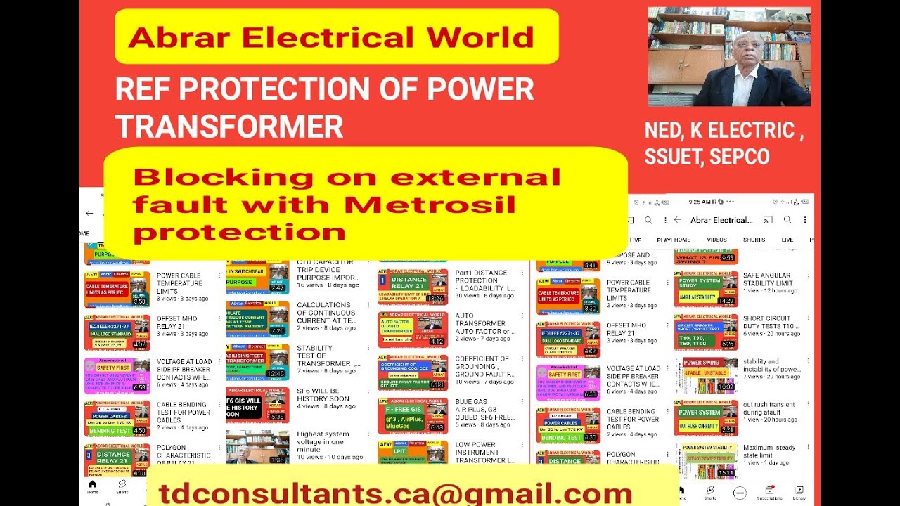 REF PROT CIRCUIT WITH RESISTANCE AND METROSIL - YouTube