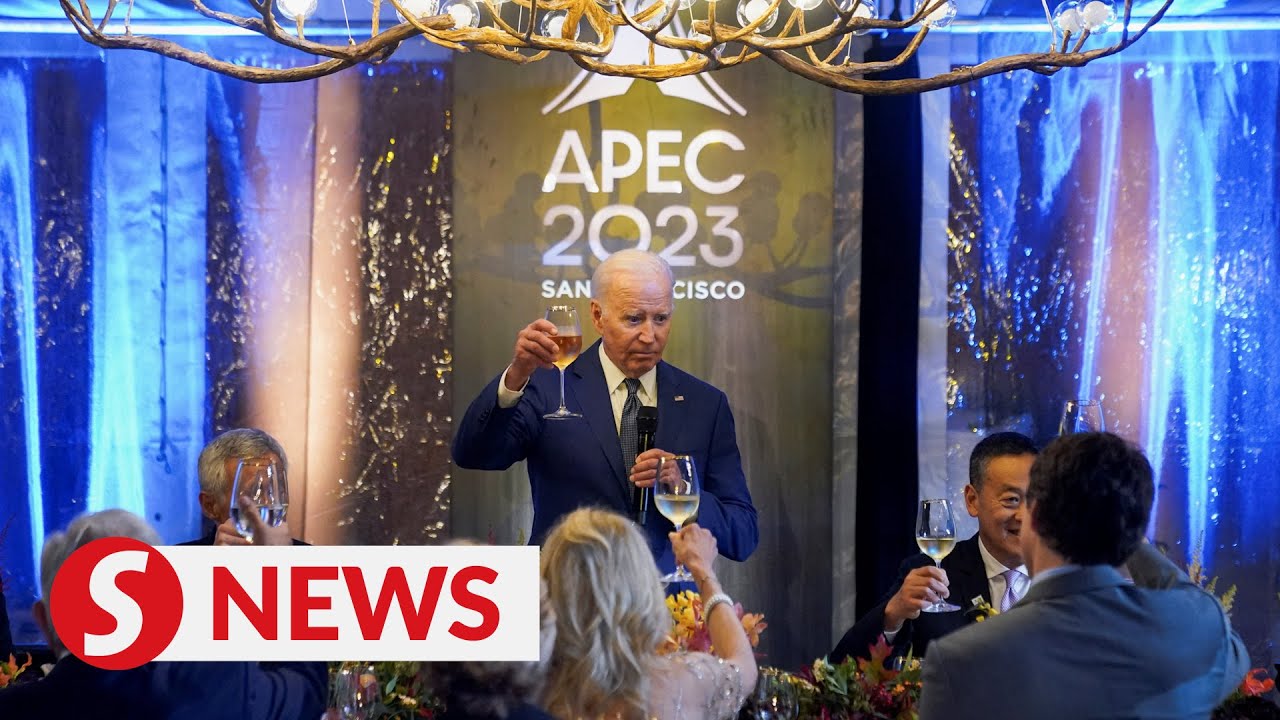 Biden hosts gala dinner for Apec leaders - YouTube