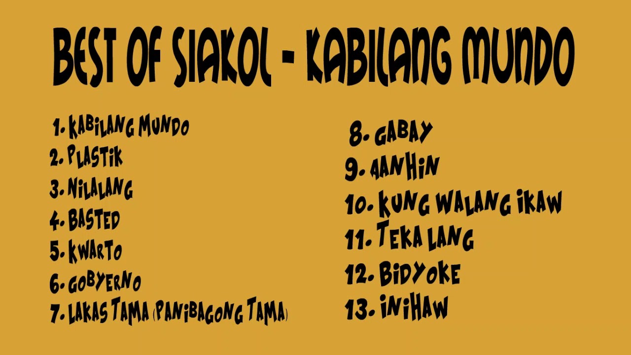 Best Of Siaklol Nonstop Kabilang Mundo - YouTube