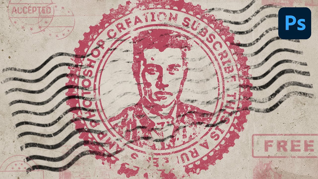 How to Create a Rubber Stamp Effect in Adobe Photoshop | FREE PSD - YouTube