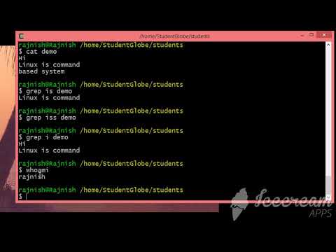 rm, rmdir, whoami, grep, history, whatis commands - YouTube
